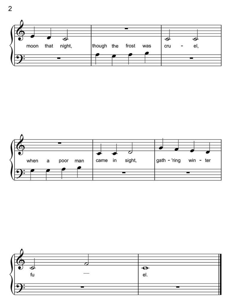 Jingle Bells – Level 2 – Piano Sheet Music Page 2 | Pianoze